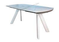 China Luxury Contemporary Dining Table Heavy Duty Steel Legs With Chinese Ceramic for sale