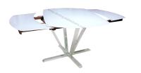 China Modern Extension Dining Room Table Hotel Use White Painting Beneath for sale