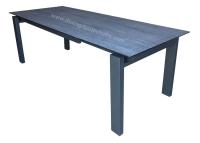 China HPL Topped Extension Dining Table , Modern Rectangle Dining Table Adjustable Foot for sale