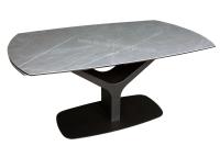China Large Tempered Glass Extendable Dining Table Ceramic Topped For 10-12 Seats for sale