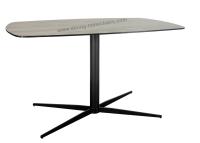 China HPL Laminated Modern Console Table Tempered Glass Heavy Duty Steel Leg for sale