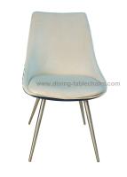 China Velvet Upholstered Stainless Dining Chair Livingroom Chair Leisure Chair for sale