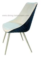 China Velvet Upholstered Stainless Dining Chair Livingroom Chair Leisure Chair for sale