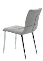China Contemporary Chrome Dining Room Chair For Long Hour Seating Skin Friendly for sale