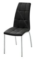 China Luxury Commercial Dining Chairs Industrial Furniture Glossy Chromed Leg for sale