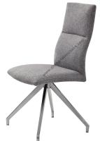 China Decorative Luxury Upholstered Dining Chairs Brushed Leg High Density Spong for sale