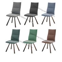 China Fabric Upholstered Woodgrain Dining Chair Livingroom Chair Leisure Chair for sale