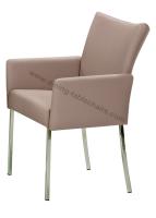 China Home Furniture PU Dining Chairs , Thickly Foamed Seat Industrial Dining Table for sale