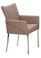 China Home Furniture PU Dining Chairs , Thickly Foamed Seat Industrial Dining Table for sale