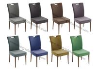 China Fabric Upholstered Woodgrain Dining Chair Livingroom Chair Leisure Chair for sale