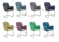 China Fabric Upholstered Chromed Dining Chair Livingroom Chair Leisure Chair for sale