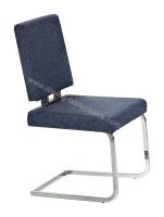 China Fabric Upholstered Chromed Dining Chair Livingroom Chair Leisure Chair for sale
