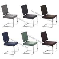 China Fabric Upholstered Chromed Dining Chair Livingroom Chair Leisure Chair for sale