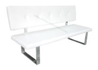 China 1.6 Meter Upholstered Dining Bench , Dining Room Loveseat White Shell for sale