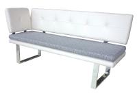 China PVC Uphostered Living Room Sofa Bench Set With Removeable Fabric Cushion for sale