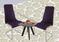 China Tempered Glass Coffee Stylish Corner Table , Glossy Ceramic Topped Lamp End Table for sale