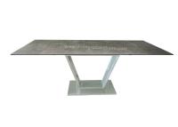 China Stylish Stainless Dining Table Pavilion Use Luxury Brushed Stainless Pillar for sale