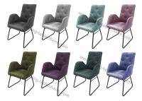 China Textured PU Dining Chair High Density Sponge Washable Grey Fabric Shell for sale