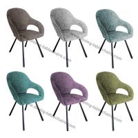 China Antique Polyurethane PU Upholstered Dining Chair Livingroom Chair Leisure Chair Armrest Chair for sale