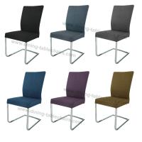 China Grey Fabric Upholstered Dining Chairs , Modern Living Room Chair U Suspending Leg for sale
