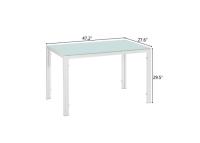 China White 52.91lb 20×70×75cm Tempered Glass Dining Table for sale