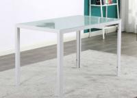 China White 52.91lb 20×70×75cm Tempered Glass Dining Table for sale