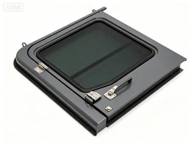 China TML Technik UNIDACHS 845 Cabin Door Assembly with Heat-Resistant Safety Tempered Glass Anti-Corrosion Coating and FOPS Protection for sale