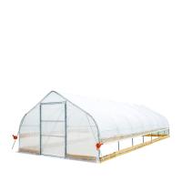 China Round Arch Plastic Film Single Span Greenhouse 9x30m For Vegetables for sale