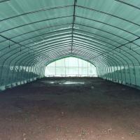 China Double Layer Single Span Greenhouse Black Mesh Mushroom Cultivation In Greenhouses for sale