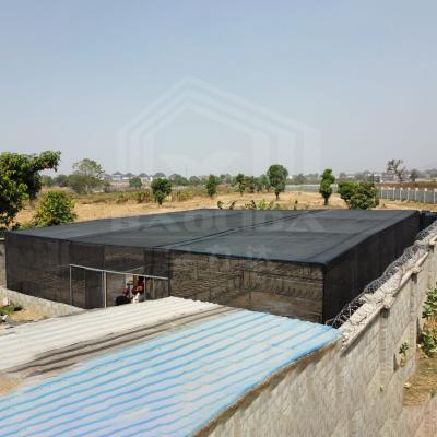 China Low Price Steel Rectangle Greenhouse Frame with Shade Net for Tropical Area for sale