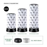 China 30L 8 Layers 80 Holes Large ABS Vertical Plant Tower Hydroponics System Eco-friendly Indoor Growing for Home for sale