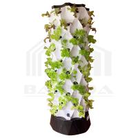 China 30L 6 Tier 48 Holes Aeroponic Growing Tower Garden Vertical Hydroponic System for Strawberry for sale