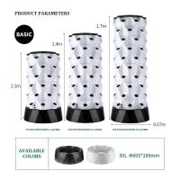 China 30L 12 Layers 96 Holes Aeroponic Vertical Tower Plant Grow Kit Indoor Hydroponic System for Vegetables for sale