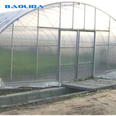 China Flower Quick Tent Greenhouse With Cooling System Dome Pe Film Covering for sale