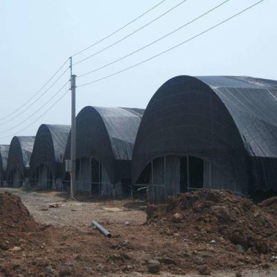 China Indoor Mushroom Greenhouse Hot Dip Galvanized Steel Three Layer PEP Plastic Film for sale