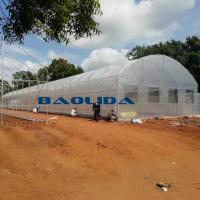 China Side Ventilation  Single Span Vegetable Growing Polyethylene Film Greenhouse for sale