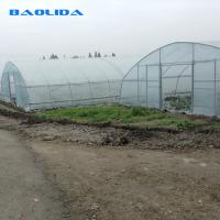 China Anti Ultraviolet Large Scale Side Ventilation Plastic Single Span Tunnel Plastic Film Greenhouse for sale