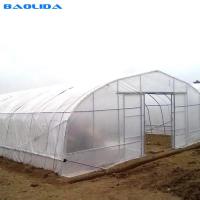 China UV Resistant Single Span Clear Plastic Greenhouse Polyethylene Film Greenhouse for sale