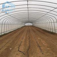 China Side Ventilation Plastic Single Span Tunnel Polyethylene Film Greenhouse for sale