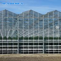 China Plants Air Conditioner Large Glass Greenhouse Customized Outdoor Auto Control for sale