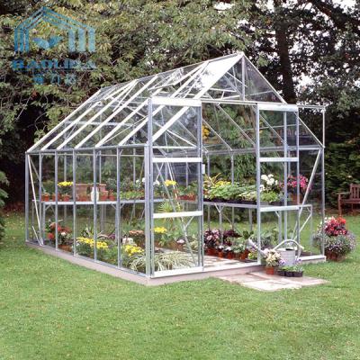 China Glass Sheet Horticultural Pint Sized Greenhouse Tent For Flower Garden for sale