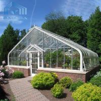 China Anti Aging Horticultural Aluminium Greenhouse Tent With Glass Sheet for sale