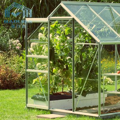 China Tulip Aluminium Garden Horticulture Greenhouse Glass Sheet Covered for sale