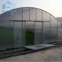 China Polyethylene Vegetable Tunnel Film Greenhouse Galvanized Single Span for sale
