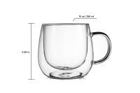 China 10oz. Glass Tea Cup for Fruit Tea Double Wall Glass Coffee Mug Borosilicate Insulated for sale