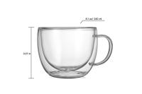 China 8oz. Borosilicate Glass Mug for Flower Tea and Coffee Double Wall Design B6-2 for sale