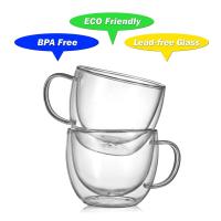 China 8oz. Borosilicate Glass Mug for Flower Tea and Coffee Double Wall Design B6-2 for sale