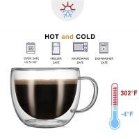China 8oz. Borosilicate Glass Mug for Flower Tea and Coffee Double Wall Design B6-2 for sale