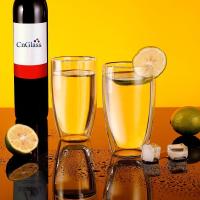 China CnGlass Clear Drinking Glass Cup Handmade Insulated Borosilicate Double Wall 400ML/13.5oz for sale