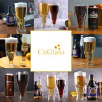 China 17oz Double Wall Borosilicate Thermal Insulated Wine Glass Cup Production Beer Glasses for sale